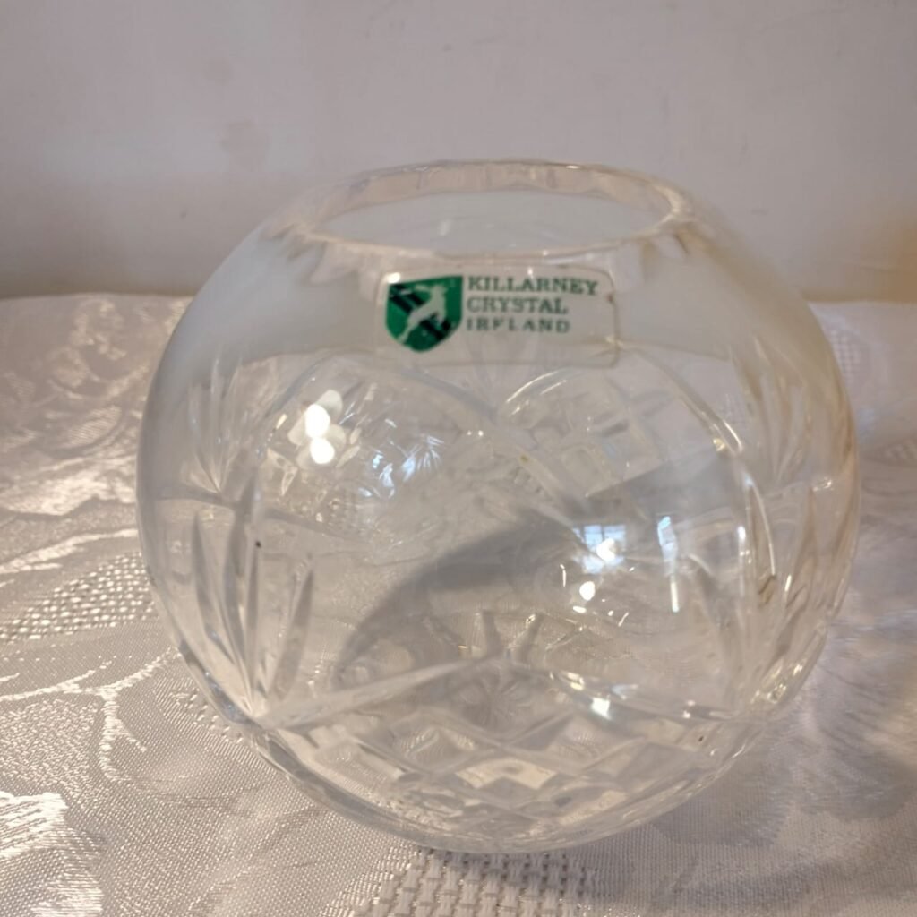 Killarney Crystal Small Round Vase - Overstrand Hospice